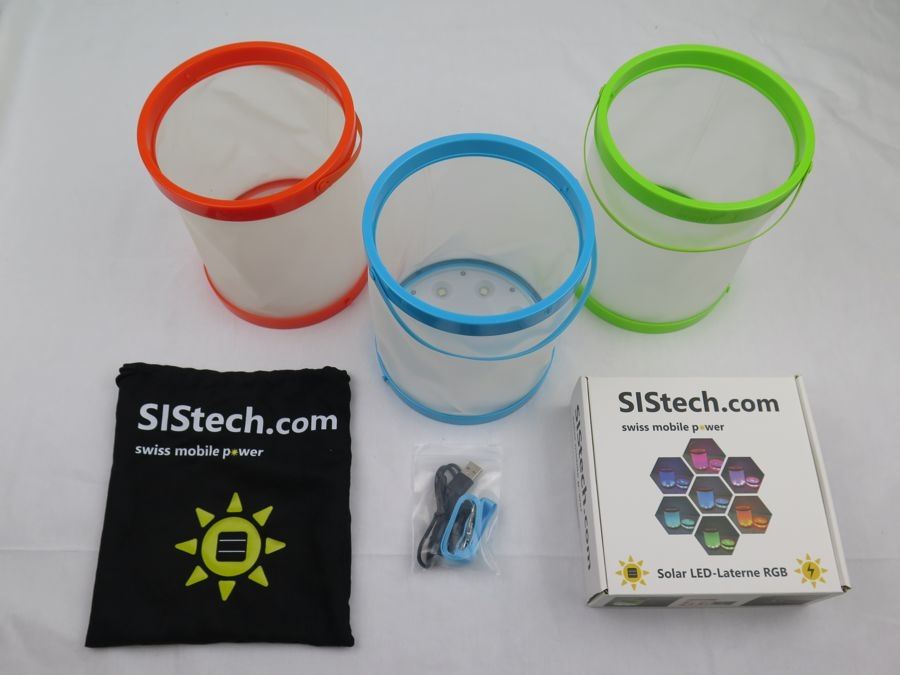 SISTECH SOLAR LED LATERNE GRÜN RGB. sistech.com